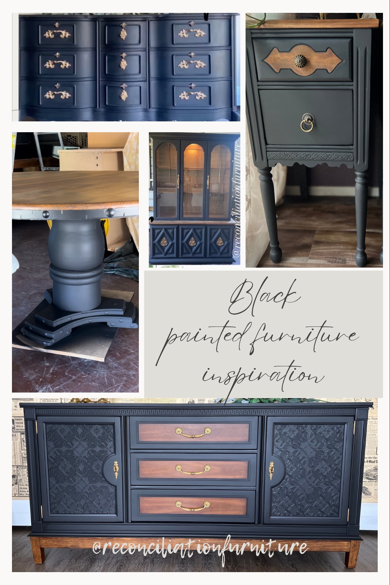 Paint it Black: Black Painted Furniture Inspiration - Reconciliation ...